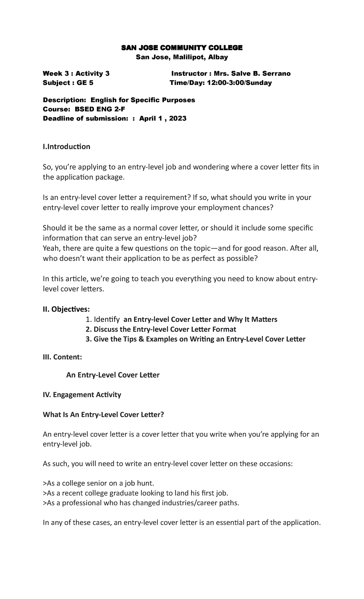 GE 12 WEEK 3 Activity - it helps you to understand on how to write a ...