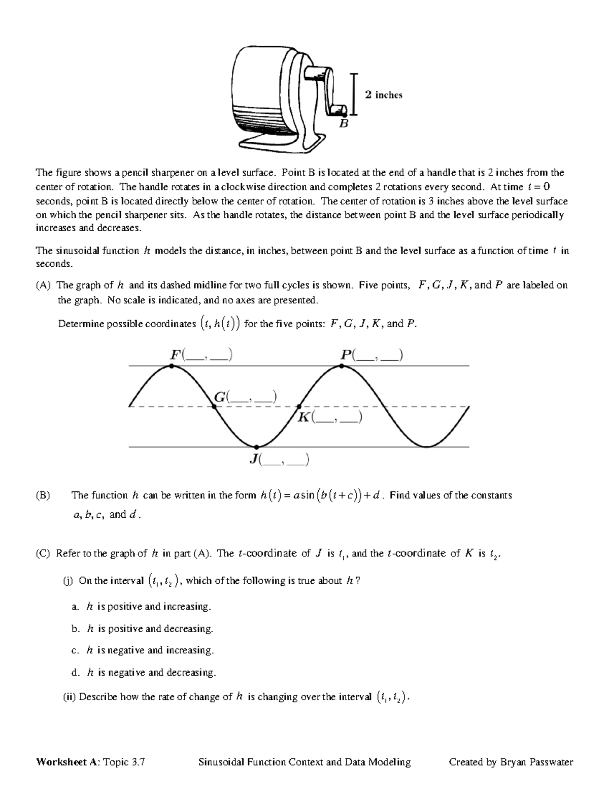 AP Precalc FRQ 3 Practice: Sinusoidal Functions & Graph Analysis - Studocu