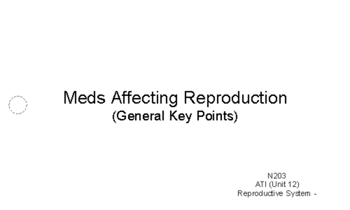 ATI Unit 12: Medications Impacting the Reproductive System Study Guide ...