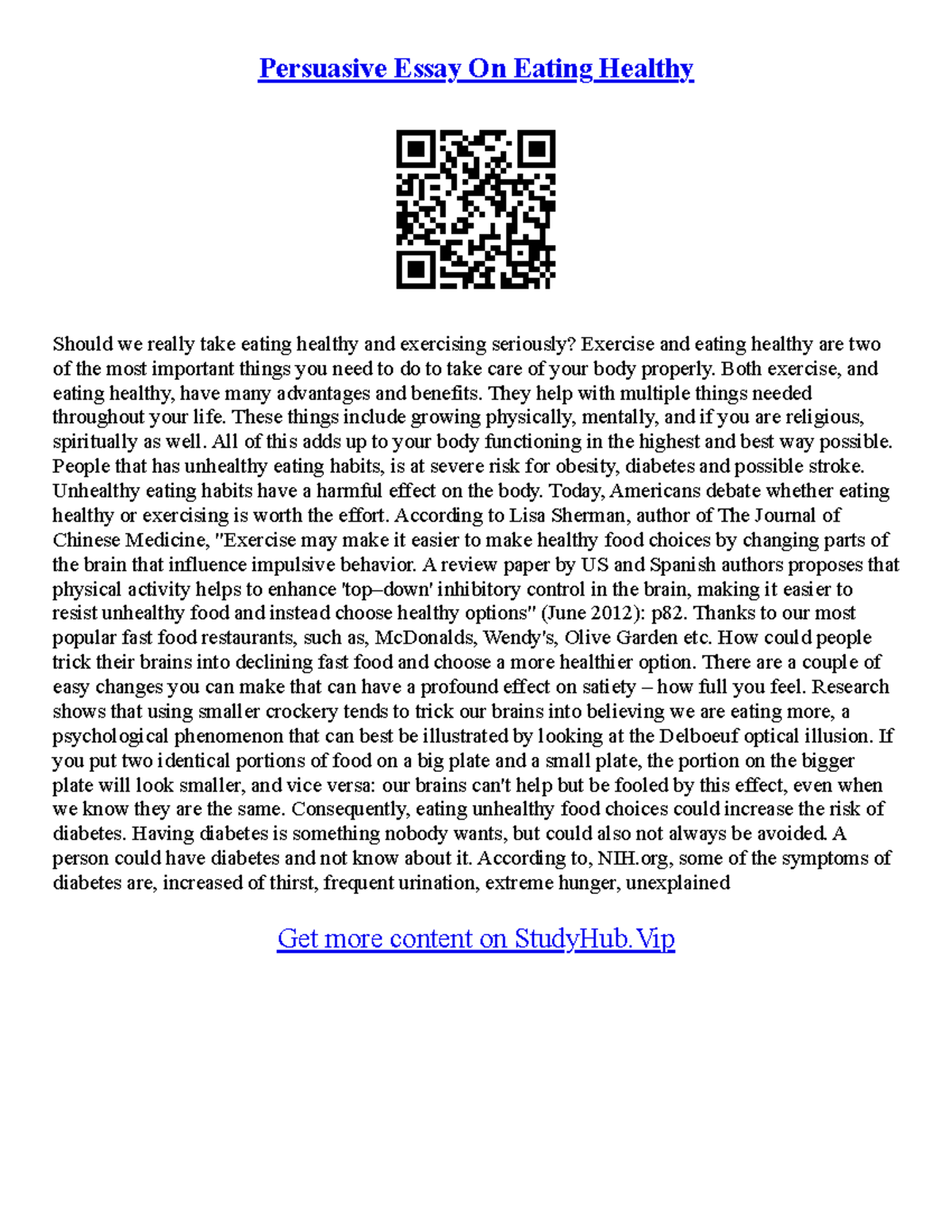 Healthy Food Essay - Persuasive Essay On Eating Healthy Should we ...