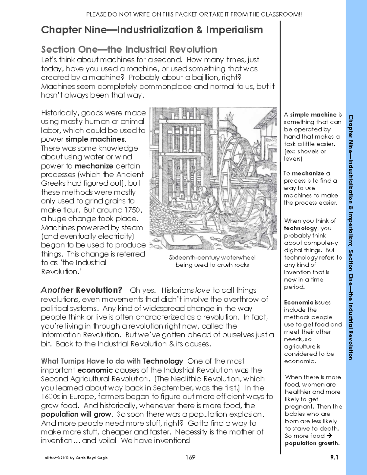 Ch 9 Industrialization and Imperialism Revised 2021 - all text © 2013 ...
