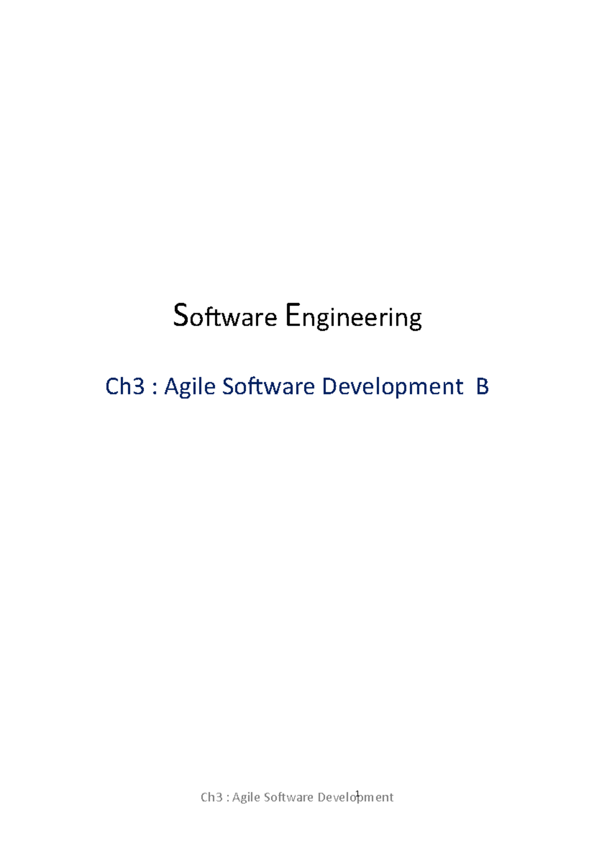 Software Engineering - Agile Software Development 2 - The standard approach to project ...