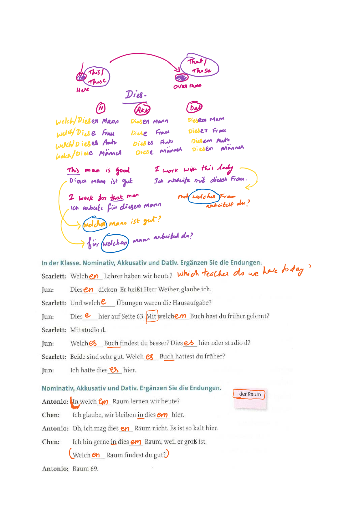 Demonstrative & Interrogative Pronouns in German (GER 101) - Studocu