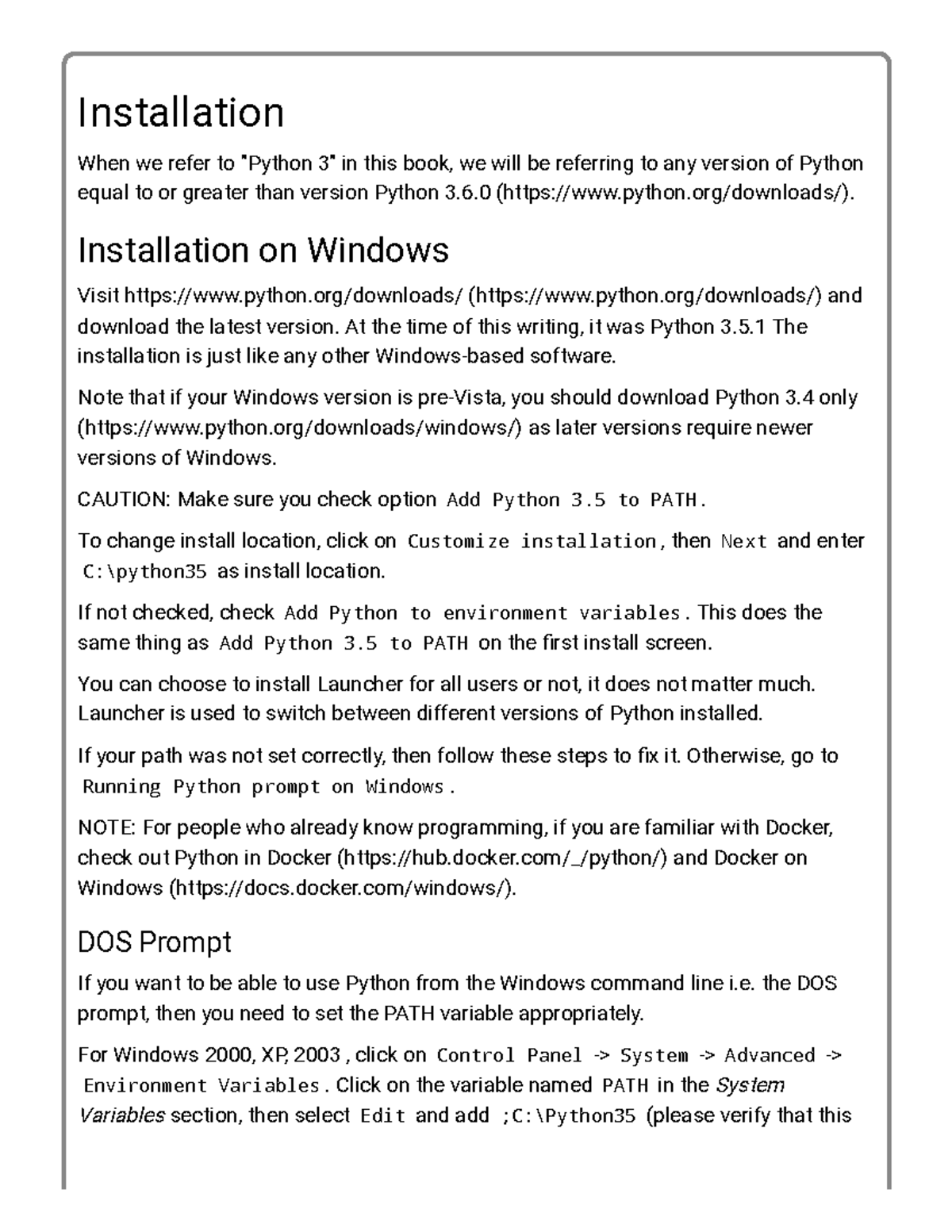 2Installation - Python Installation - Installation When we refer to ...