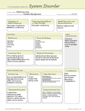 ATI System Disorder Template-LBP-Lower Back Pain - ACTIVE LEARNING ...