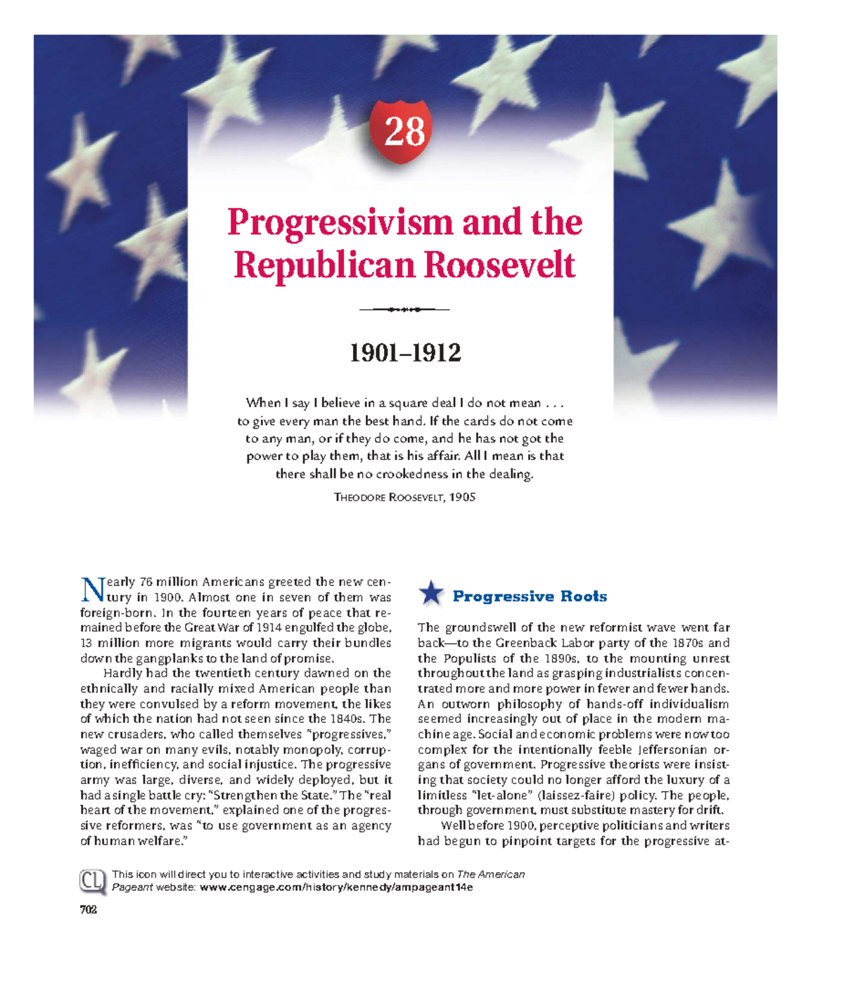 Chapter 28: Progressivism and the Republican Roosevelt (1901-1912 ...
