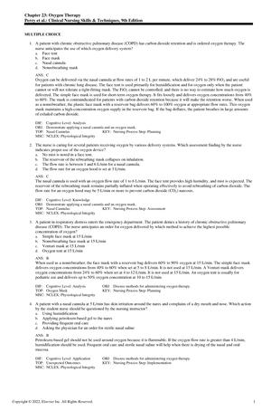 Exam View - Chapter 07 - Quiz - Chapter 07: Specimen Collection Perry ...