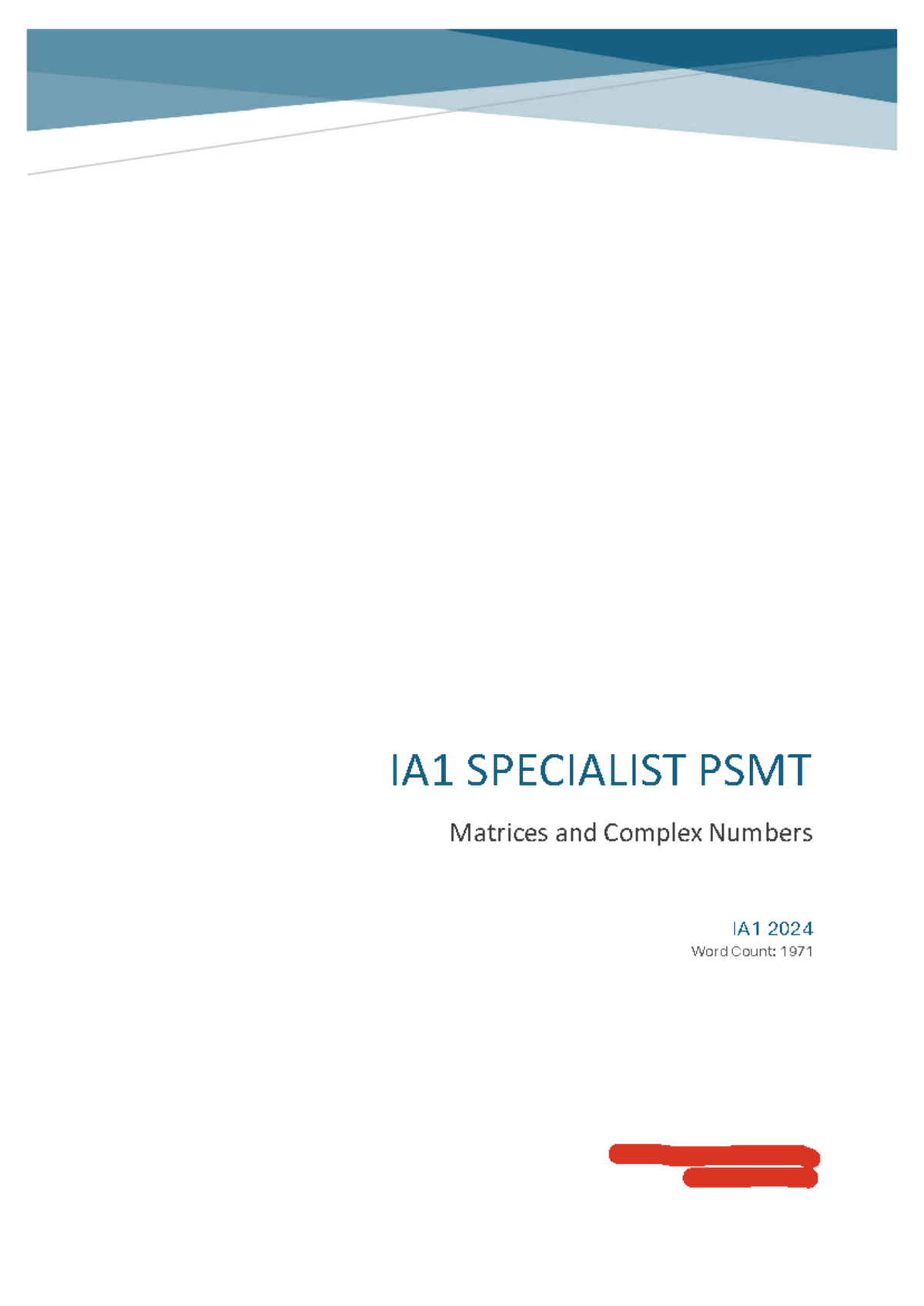 IA1 Specialist PSMT - Comparing Starling Control Strategies Using ...