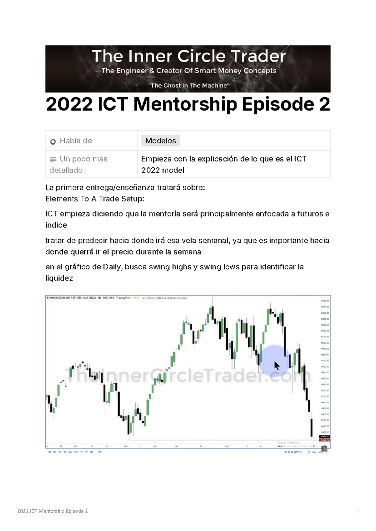 2022 ICT Mentorship Episode 2: Análisis de Modelos y Estrategias de ...