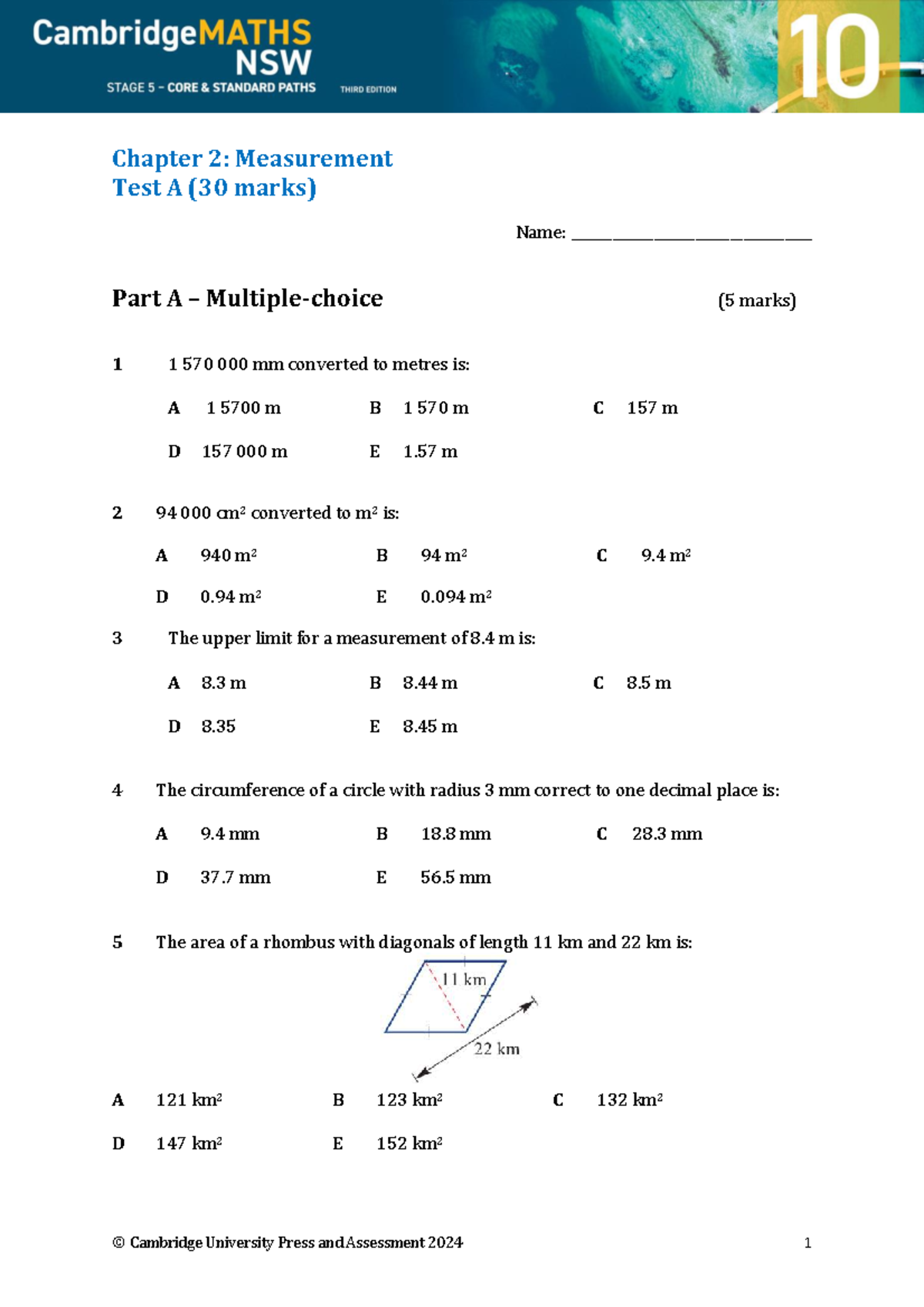 Chapter Test 02A: Measurement Concepts and Calculations - Studocu