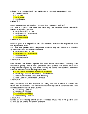 OBLI Chapter 3 Section 4 Notes - SECTION 4. Joint and Solidary ...