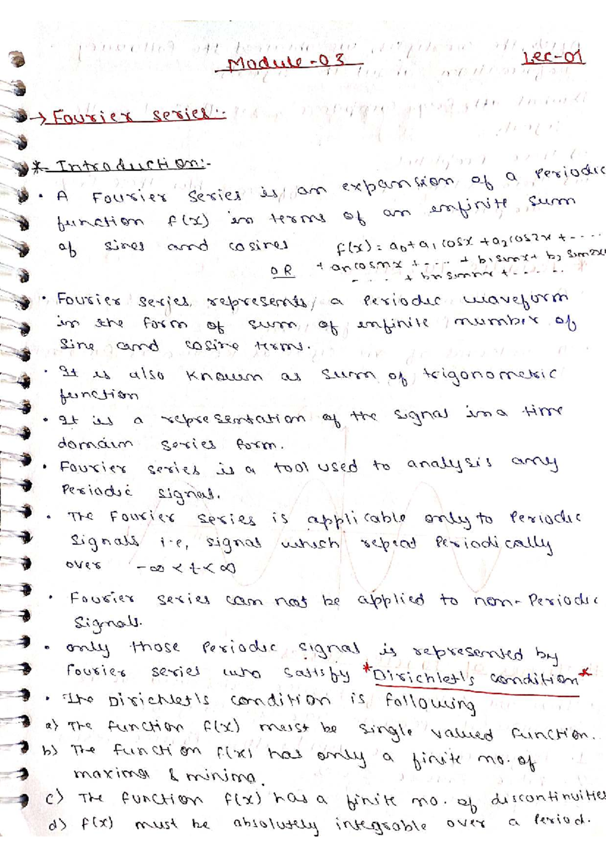 Fourier Series Analysis in Signal and System (Module =3) - Studocu