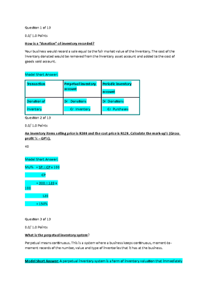 [Solved] How is inventory taken for personal use recorded - Financial ...