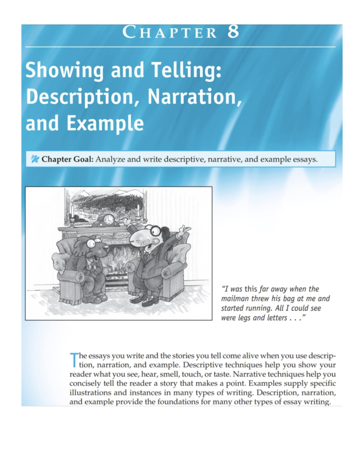 CHAPTER 8: Showing and Telling - Descriptive, Narrative, and Example ...