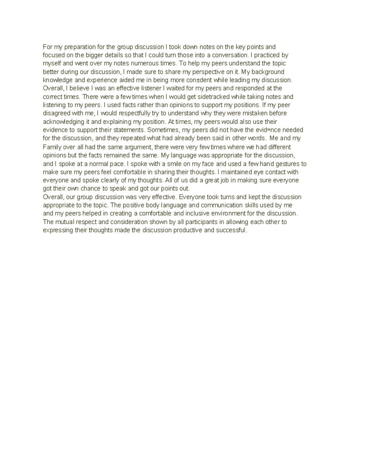 English 9 Group Discussion Reflection and Key Insights - Studocu