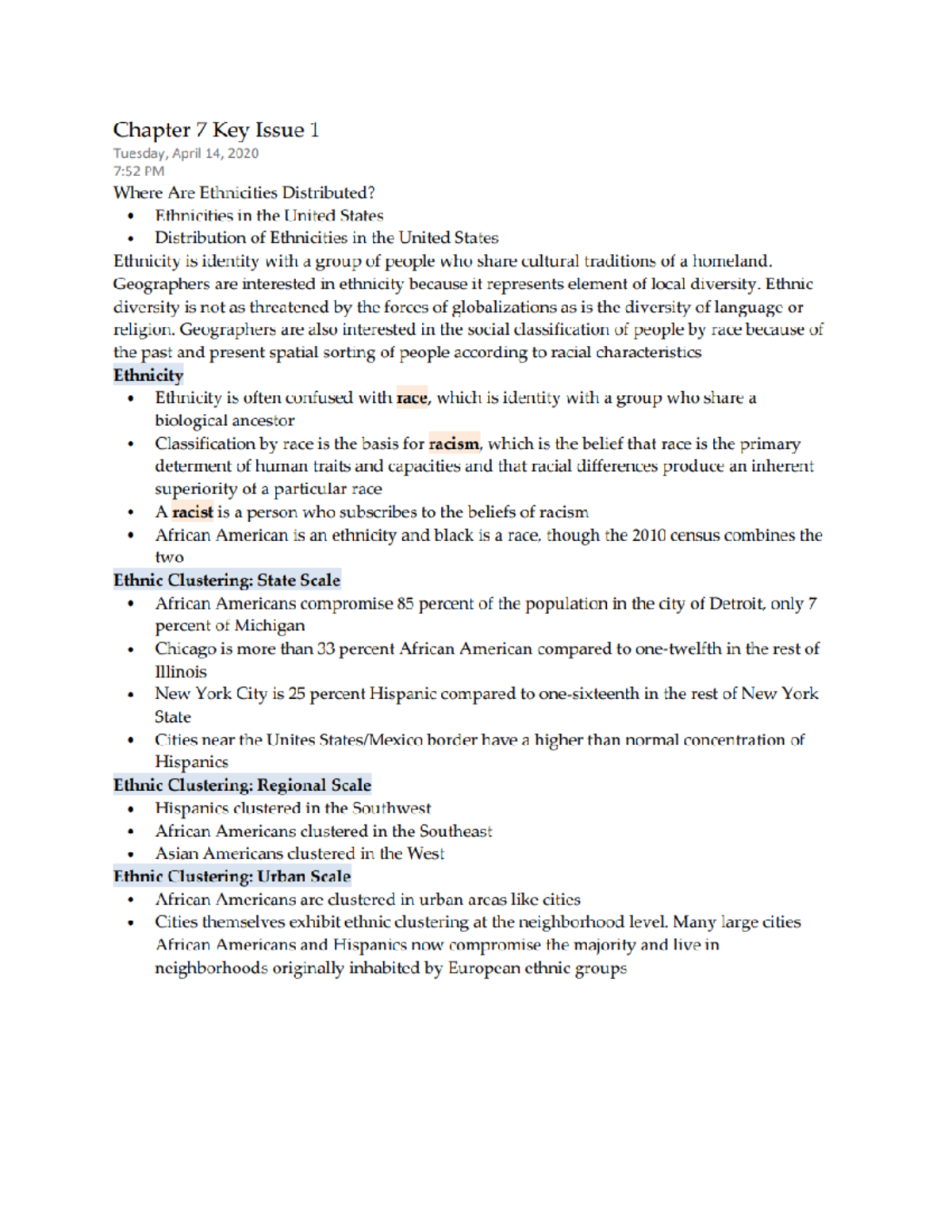 Chapter 7 - in class and textbook notes - GEOG 1302 - Studocu