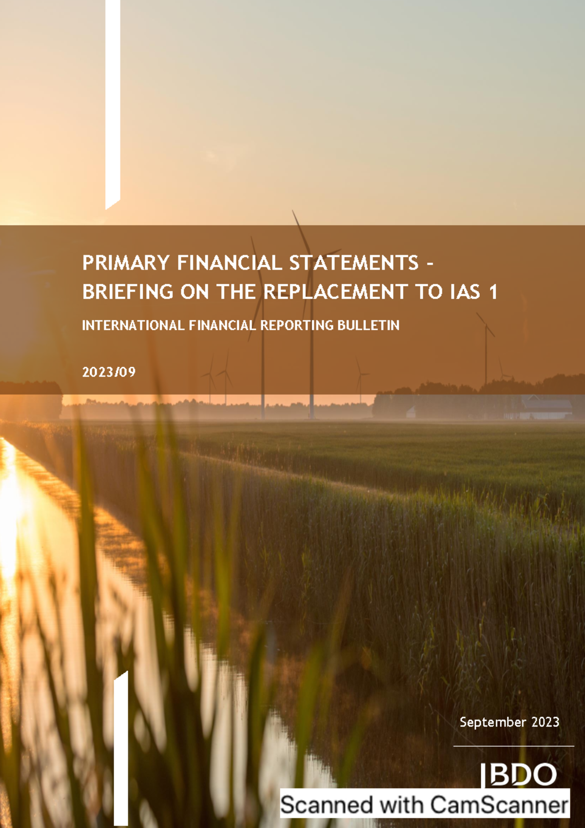 IFRS 18 - need - PRIMARY FINANCIAL STATEMENTS – BRIEFING ON THE ...