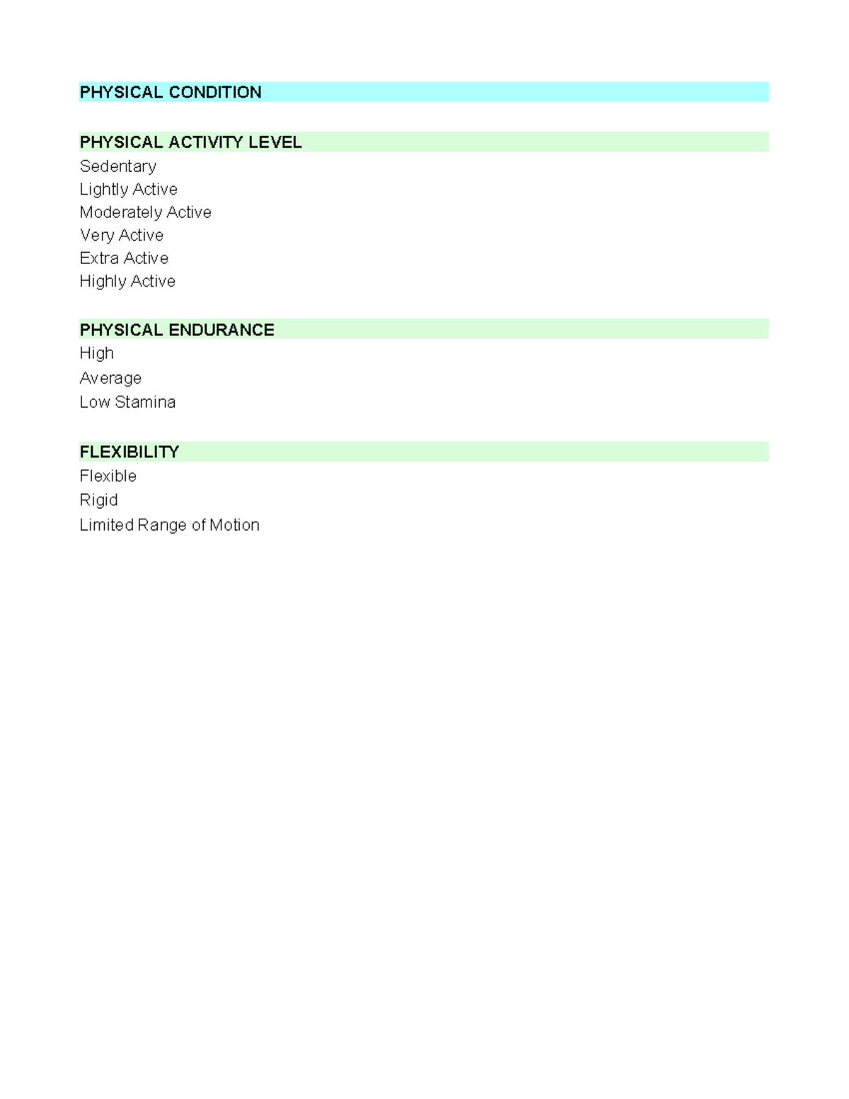 Comprehensive Health Assessment: Metrics & Guidelines for Well-being ...