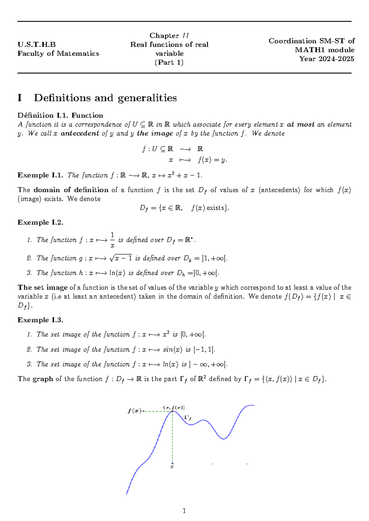 Chapter 2 - Real functions of real variable (Part1) - U.S.T.H Faculty ...