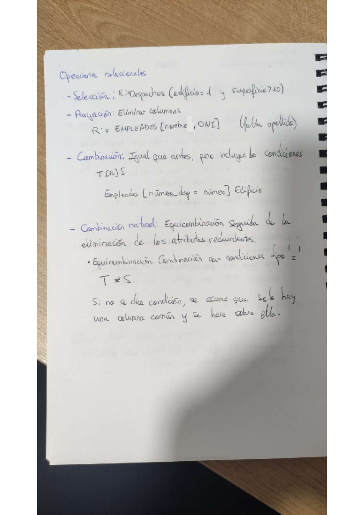 UBD - Tema 2 - Resumen de Operaciones Relacionadas - Studocu