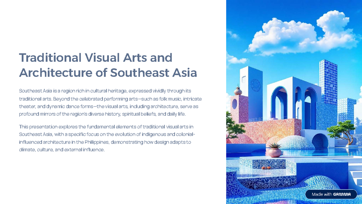 Traditional Visual Arts & Architecture of Southeast Asia: A Study - Studocu