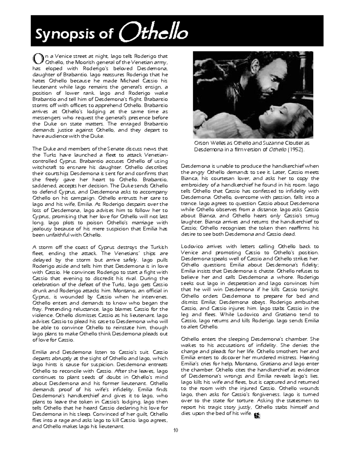 Summary of Othello (ENGL 101): Analysis of Themes and Characters - Studocu