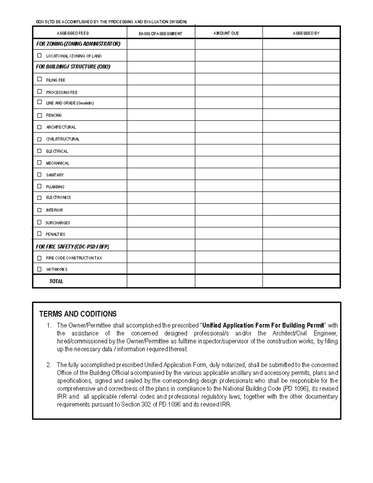 Unified Application Form for Building Permit Submission Guide - Studocu