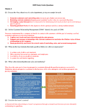Mod 1 - study questions for mod 1 - D099 Study Guide Questions Module 1 ...