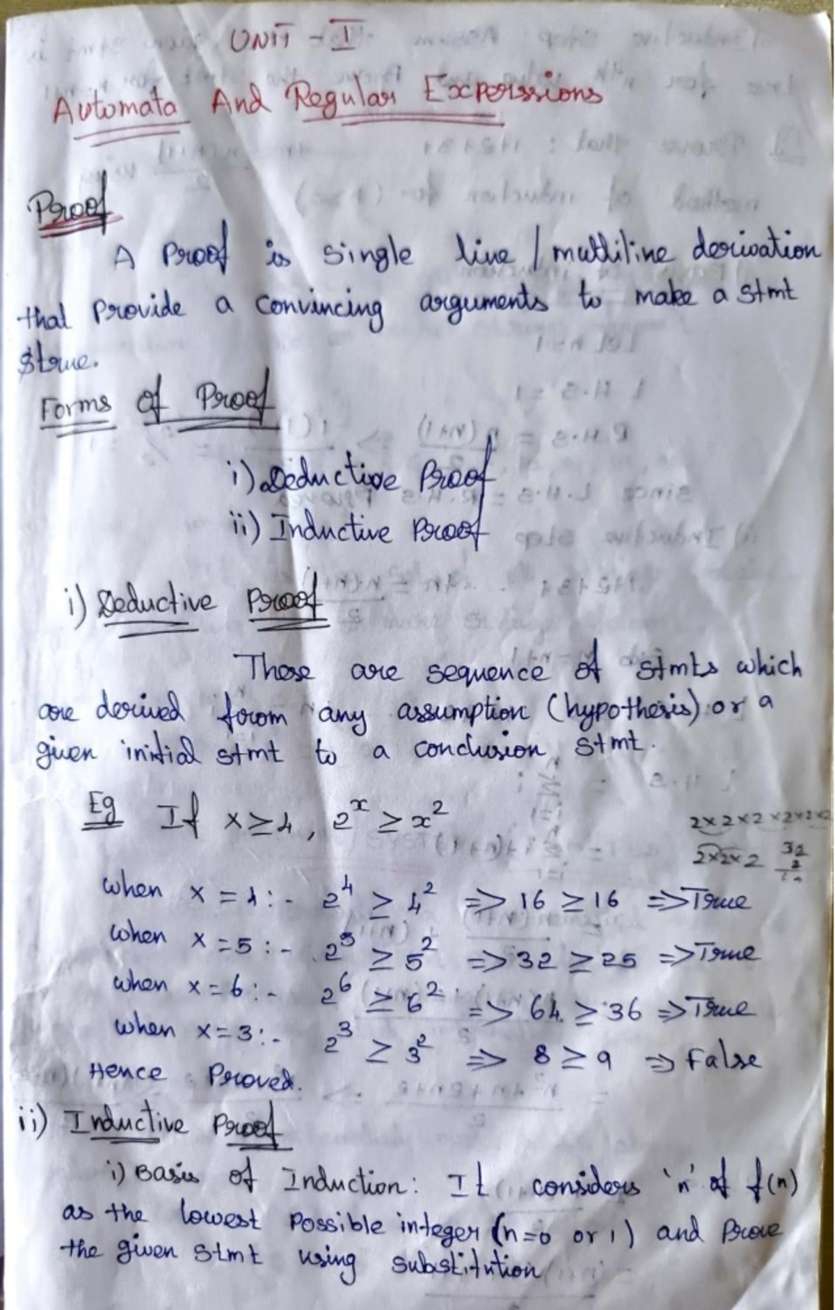 CS3452: Automata and Regular Expressions Proof Class Notes - Studocu
