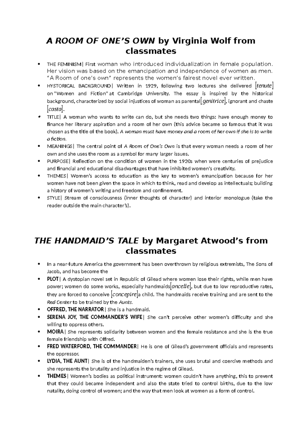 Sources on Feminism: A Study of Women's Empowerment and Rights - Studocu