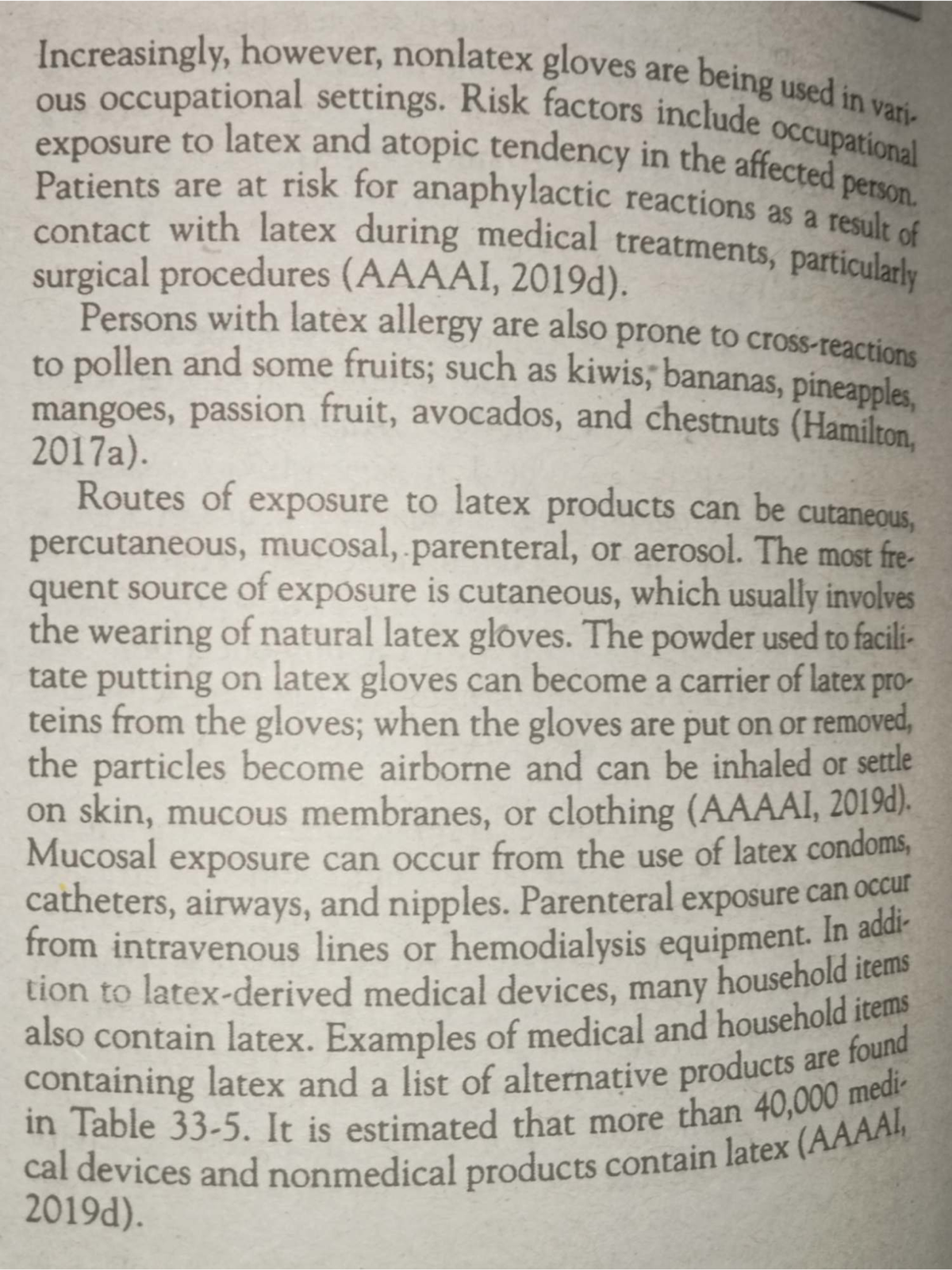 Course Notes on Latex Allergy Management and Risks (PHYS 400) - Studocu