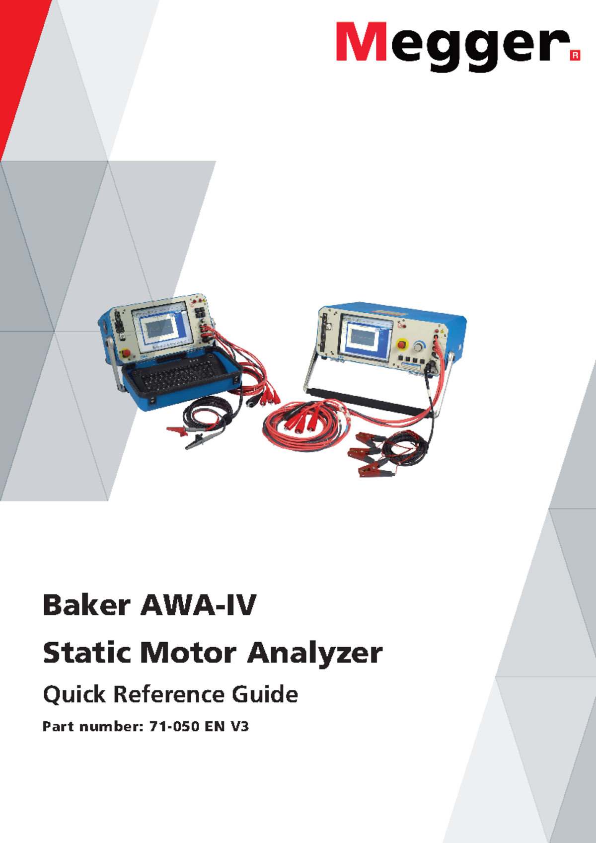 Baker AWA-IV QRG (English) - Baker AWA-IV Static Motor Analyzer Quick ...