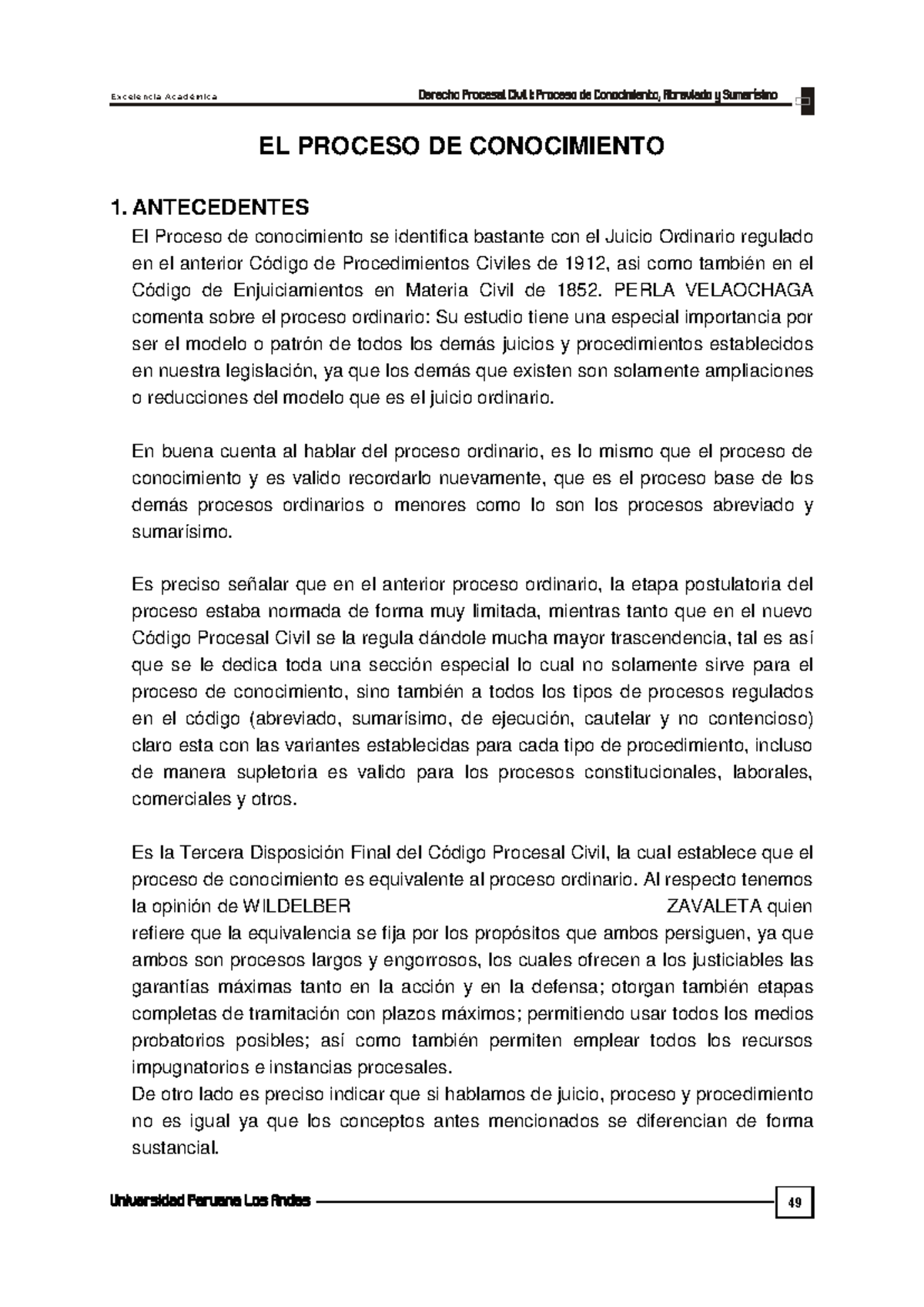 Derecho Procesal Civil LEC: Proceso de Conocimiento y su Estructura ...