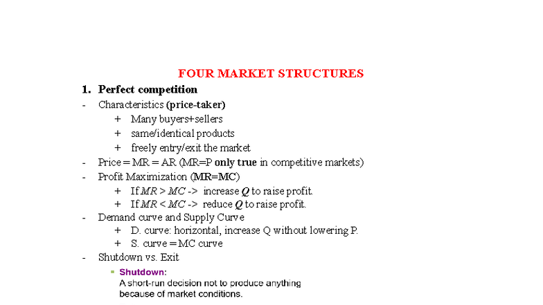 Market Structures Overview: Perfect Competition, Monopoly, Oligopoly ...