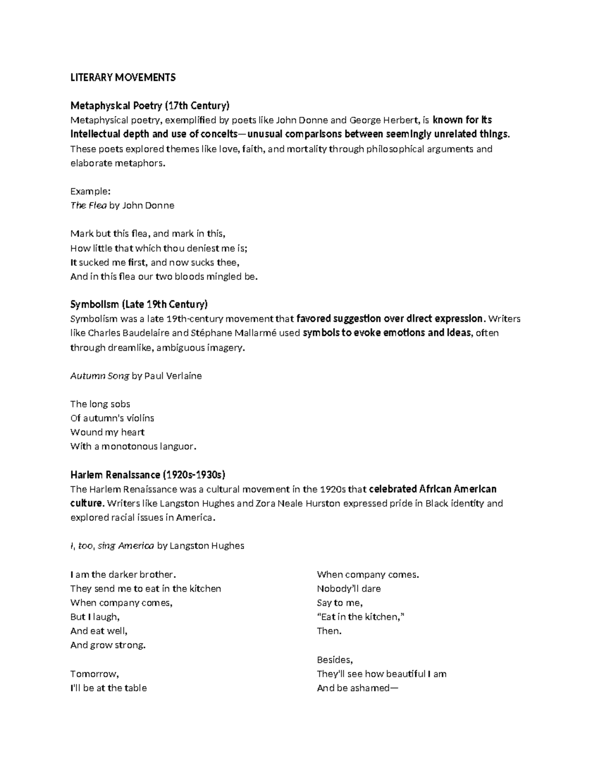 LIT 314 Lesson 4: Overview of Key Literary Movements - Studocu