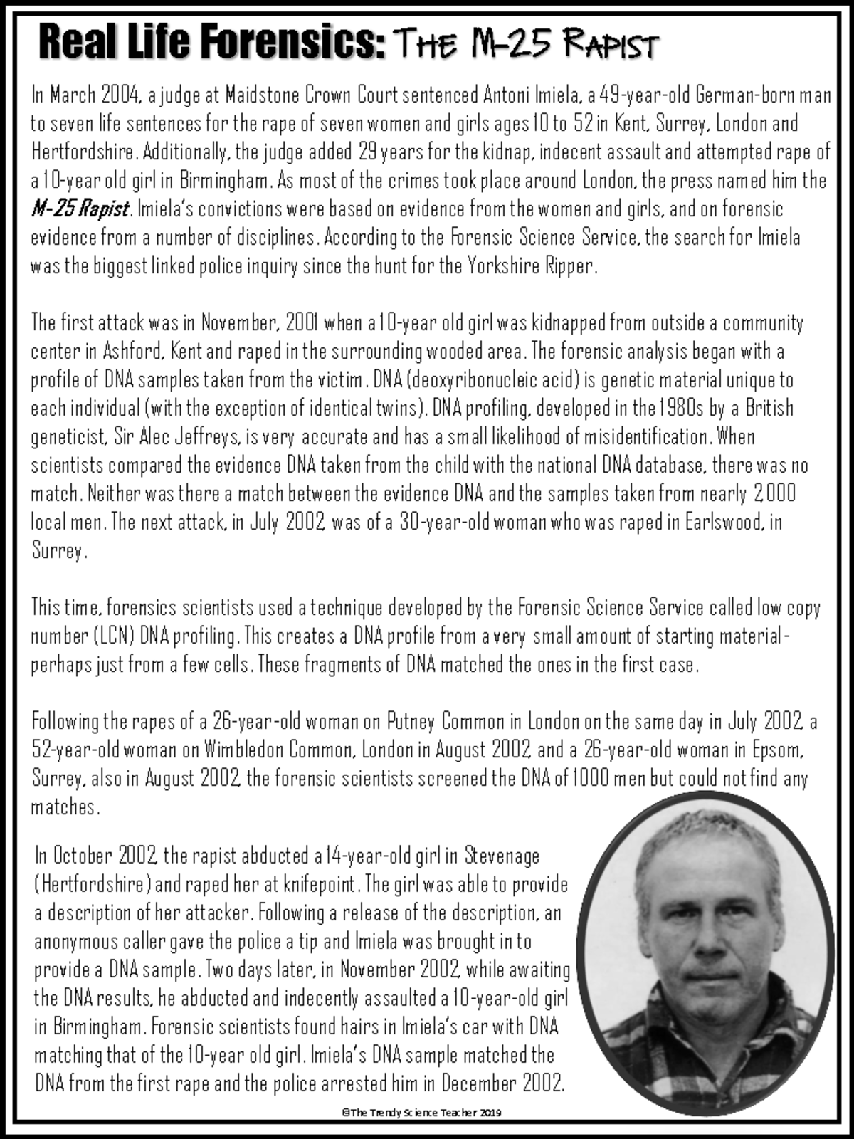 Real Life Forensics: Case Study of the M-25 Rapist (M25) - Studocu
