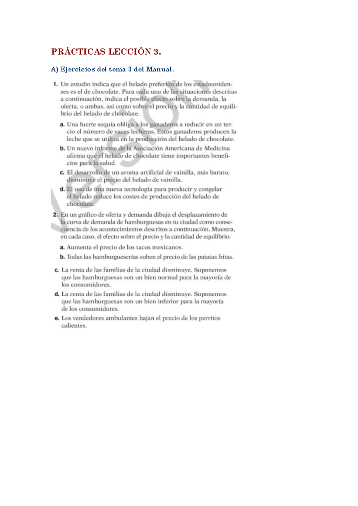 Práctica de Ejercicios y Análisis Lección 3 - Econo 101 - Studocu