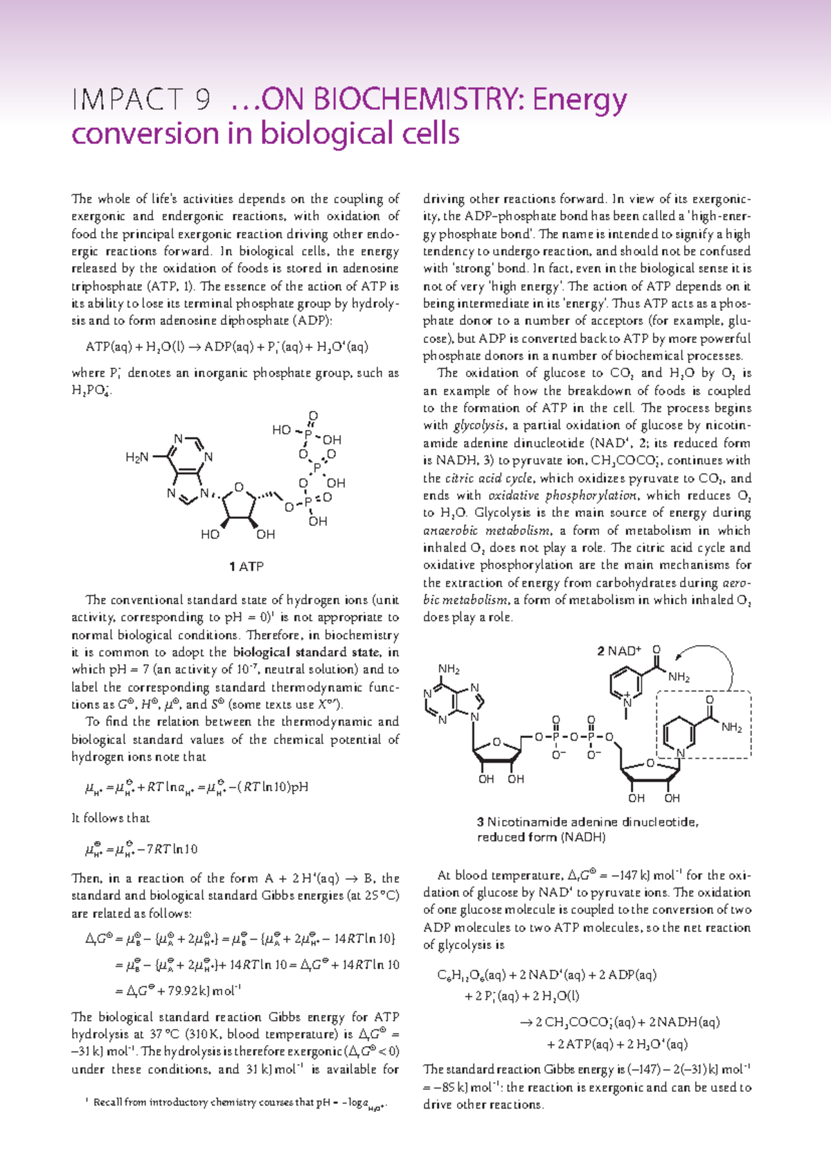 Pchem 11E: Energy Conversion in Biological Cells and ATP Dynamics - Studocu