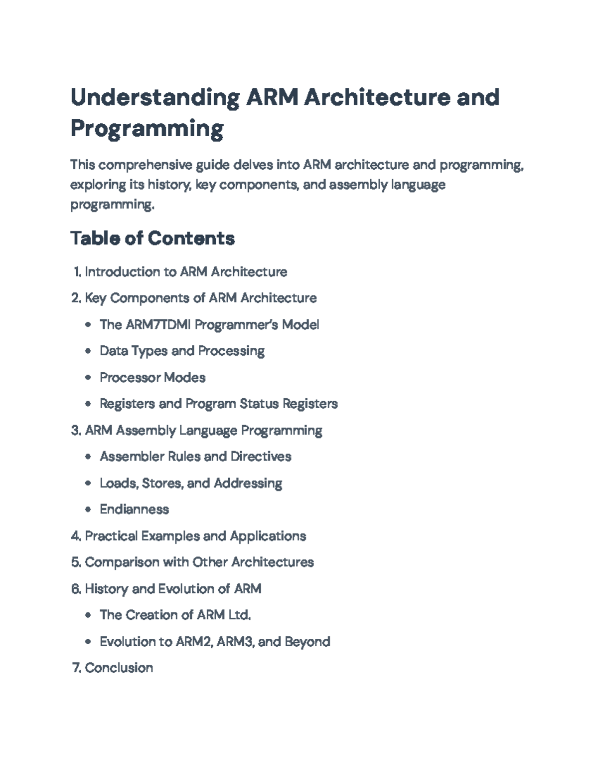 Understanding ARM Architecture and Programming - Comprehensive Guide ...