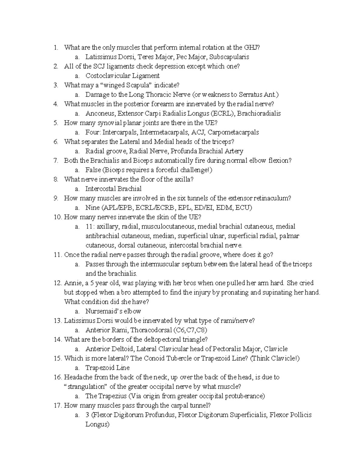 Anatomy Jeopardy - Summary for Anatomy 101: Musculoskeletal System ...