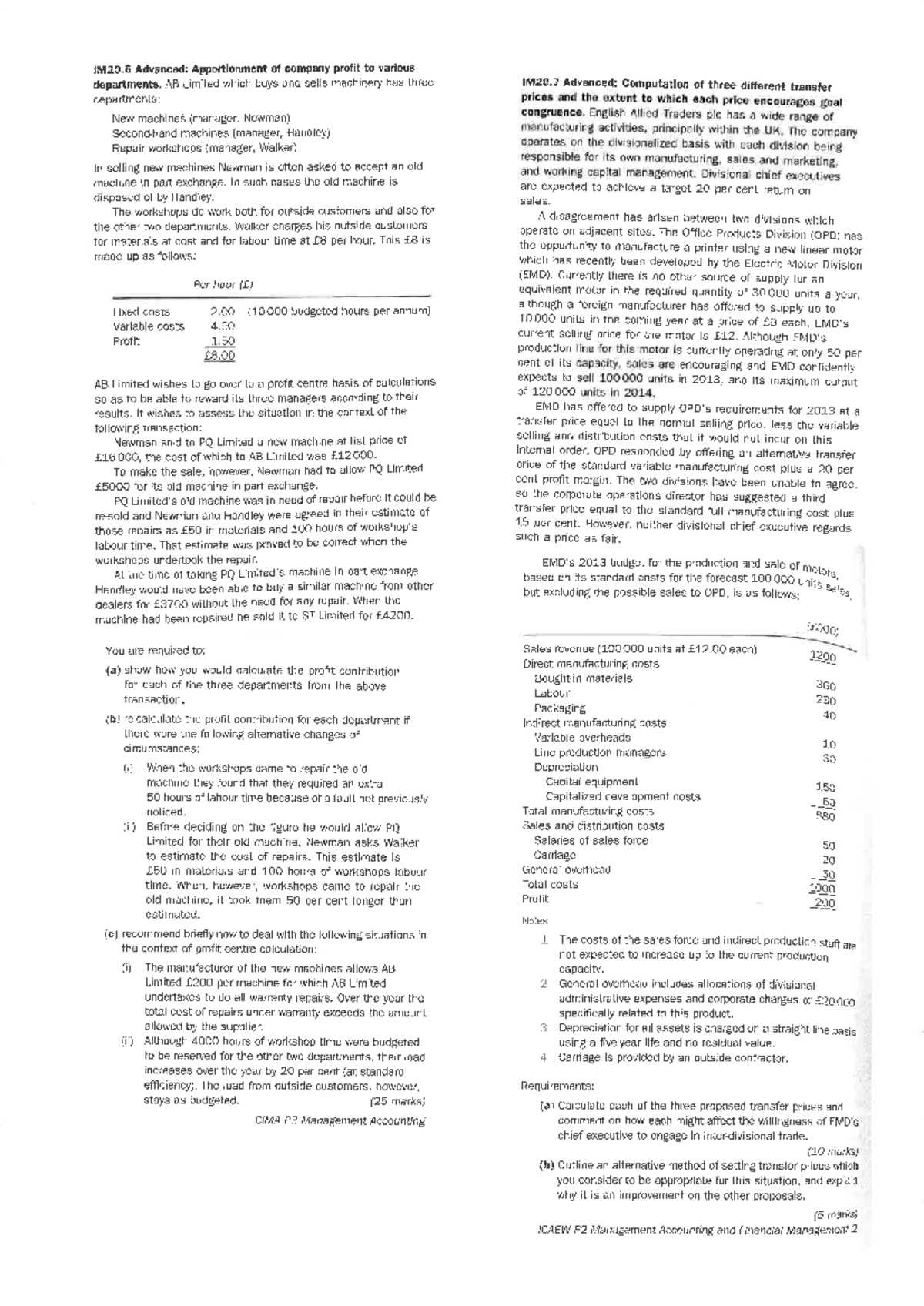 Week 12 Handout: Practice Questions and Review Guide - Studocu