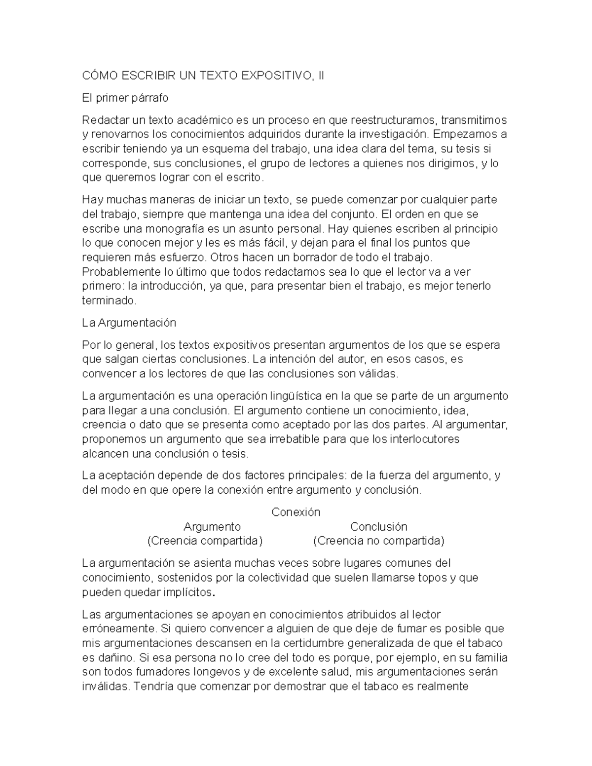 CÓMO Escribir UN Texto Expositivo - CÓMO ESCRIBIR UN TEXTO EXPOSITIVO ...