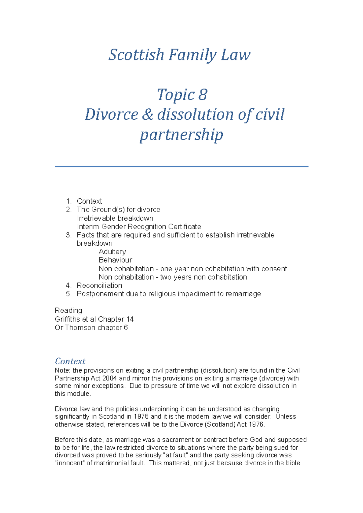 Scottish Family Law: Divorce & Civil Partnership Dissolution Overview ...