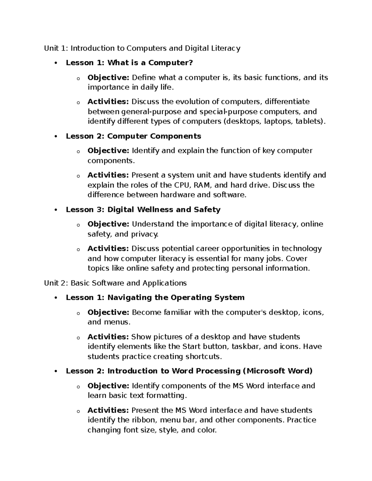 COMP 101: Intro to Computers & Digital Literacy - Lesson 3 Overview ...