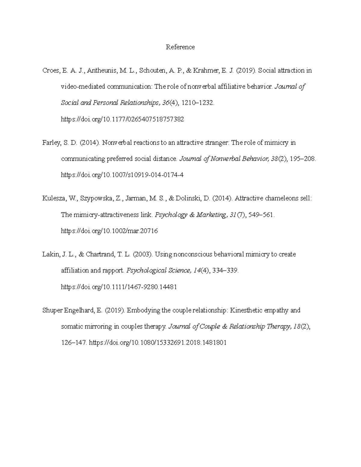 Mind-map Reference - you need to do it - Reference Croes, E. A. J ...