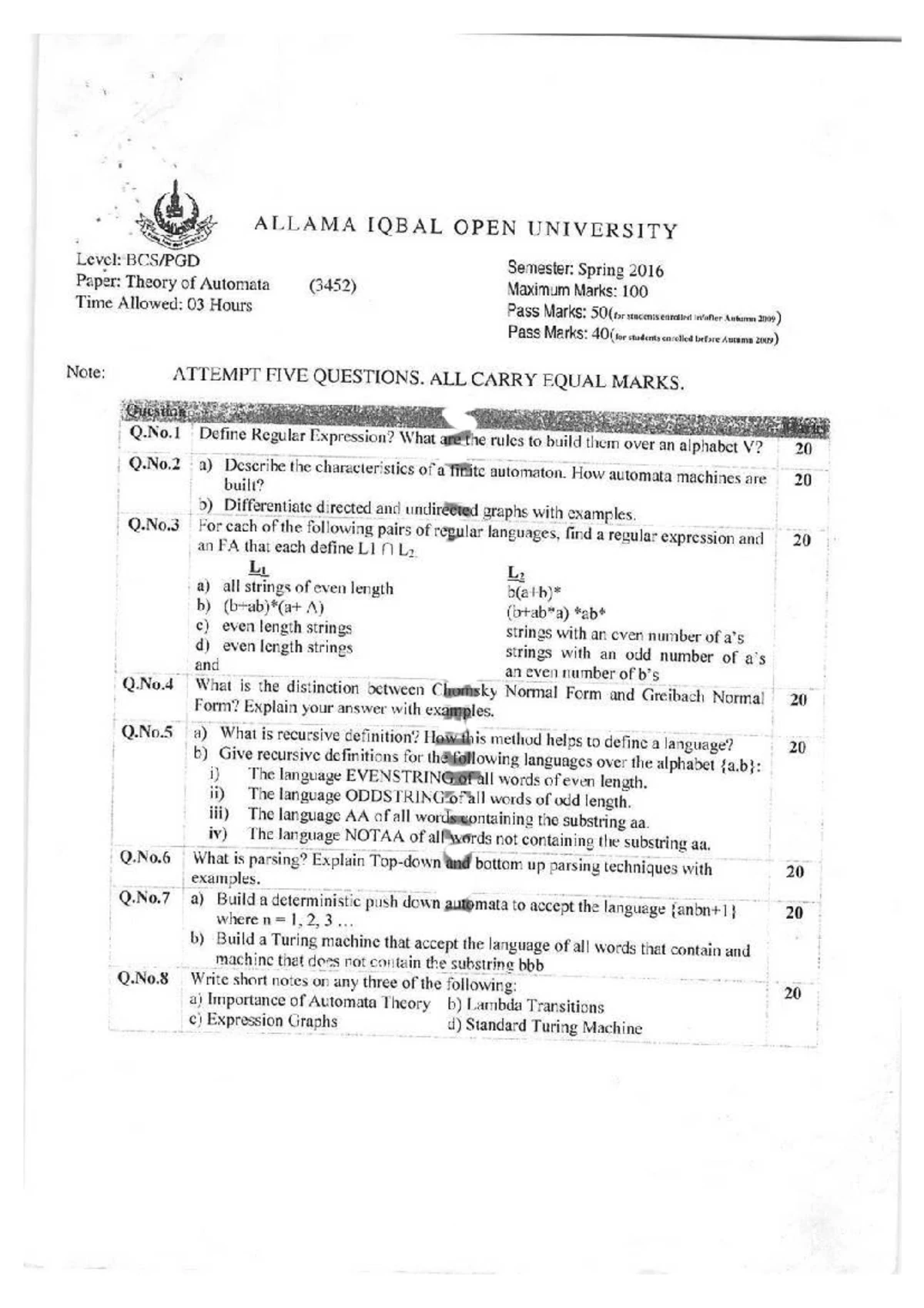 CS402 Final Term Solved Mcqs By Moaaz - CS402- Theory of Automata Solved MCQS From Final term ...