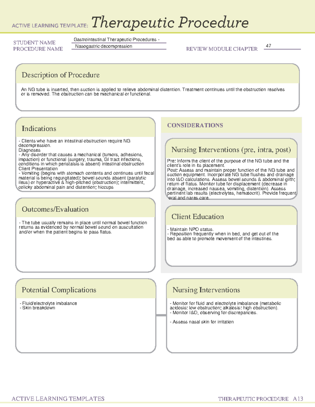 Therapeutic Procedure form - Gastrointestinal Therapeutic Procedures ...
