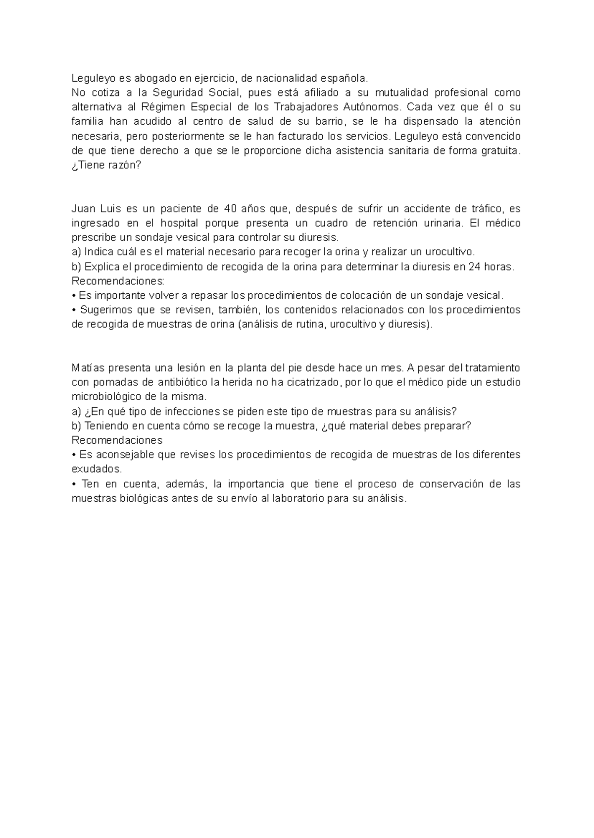 Casos prácticos Cortos - Leguleyo es abogado en ejercicio, de ...
