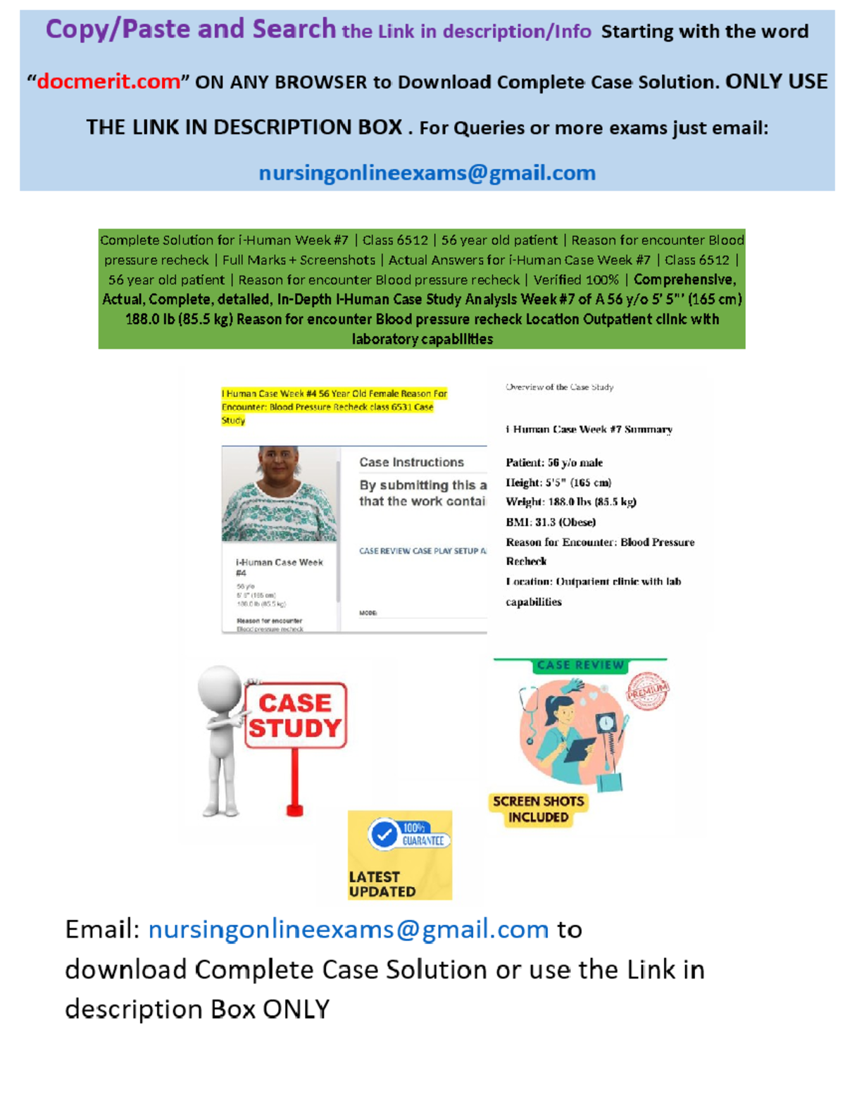 Comprehensive case study analysis for week #7 in class 6512: Blood pressure - Studocu