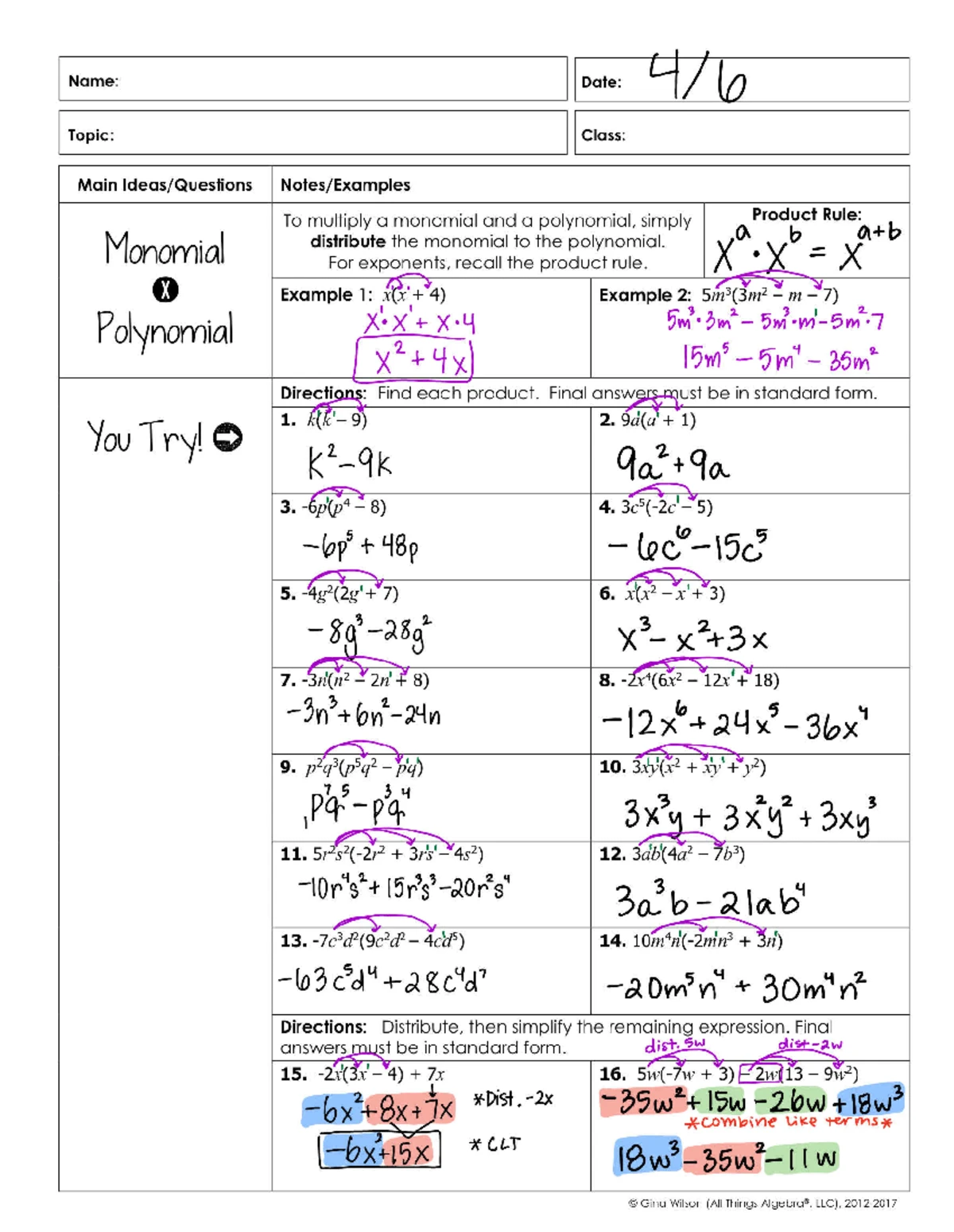 Factoring Completely Worksheet - MES44 Homework #27 - Studocu